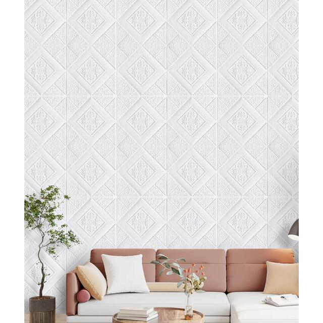 商品説明 ◆厚さ：0.6cm◆状態：新品◆材質：XPEエコ&nbsp;フォーム◆50枚&nbsp;70cm×70cm◆裏面に粘着性があり、はがすと、壁に貼ることができる3D壁紙◆防水&nbsp;汚い防止&nbsp;カビ防止◆貼り付け方は簡単...