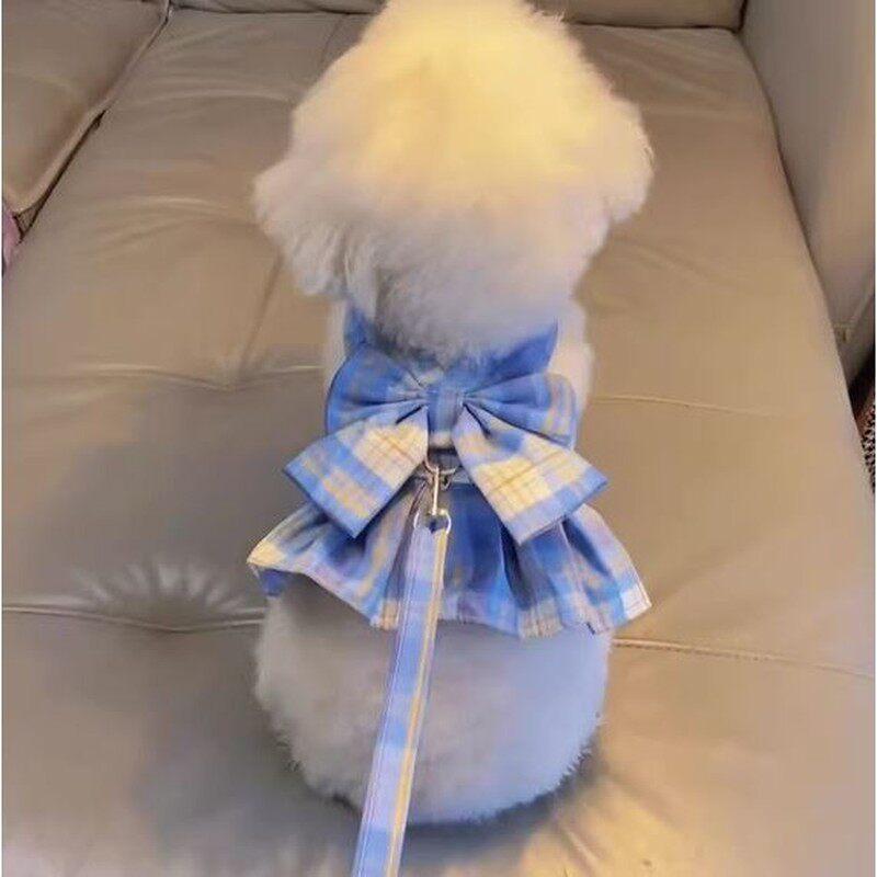 ペットハーネス 小型犬用 猫用 夏用 薄手 JKスカート風 軽量 通気性 かわいい クール 吸湿速乾 普段使い アウトドア・カテゴリ: ペット服・サイズ展開: XS(胸囲32cm.0.5-1.5kg).S(胸囲35cm.1.5-2.5kg)...