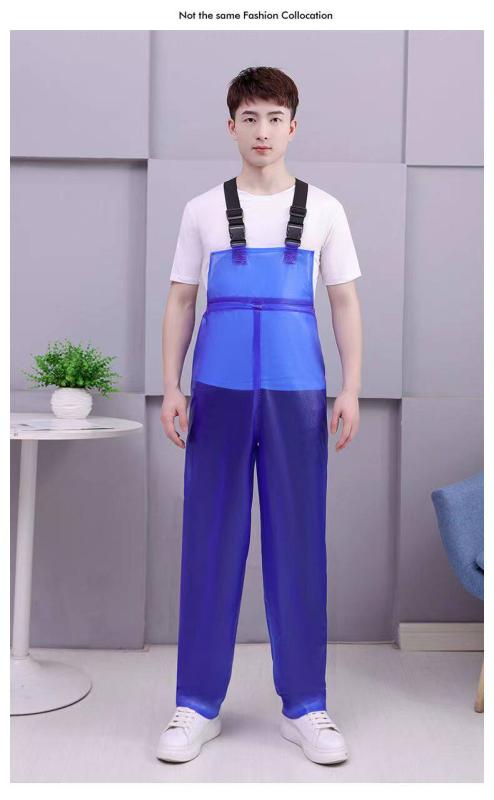 防水ズボン 肩紐付き 厚手 ゴム製 下半身雨具 耐摩耗 耐久性 釣り用 田植え用 洗車用 養殖用 作業パンツ アウトドア 防水加工・主な素材: PVC・対象性別: 男女共通・サイズ展開: 小（身長150-160cm）.中（身長160-170...