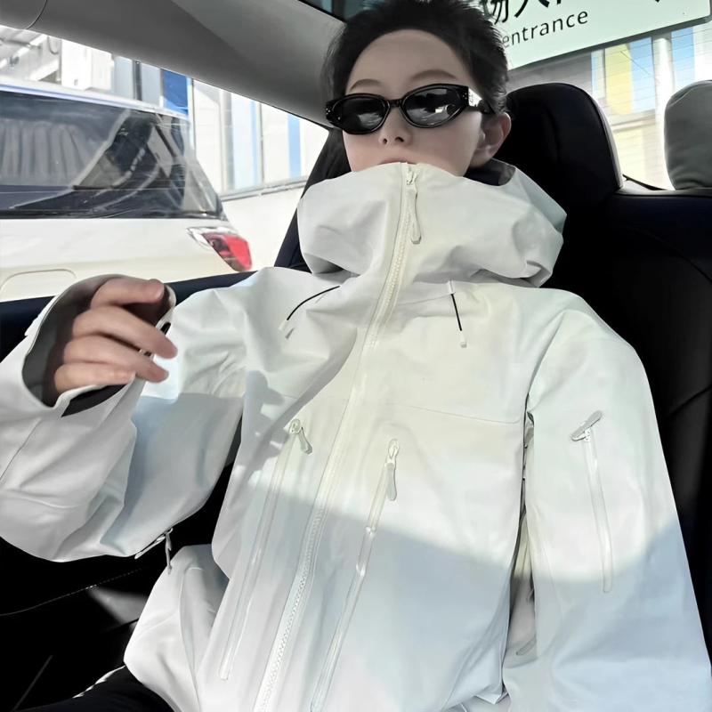 アウトドア ジャケット メンズ レディース ハードシェル 防水 防風 春秋 プロ 耐久性 軽量 伸縮性 アウトドアウェア ハイキング 登山用・カテゴリ: シェルジャケット・スタイル: スリムフィット・防水透湿指数: 5001mm-10000...