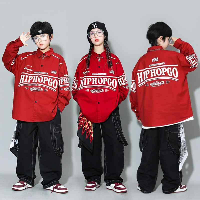 子供ダンス衣装 キッズ 秋 ヒップホップ ストリートスタイル 女の子 男の子 セットアップ ジャズダンス 演出服 動きやすい 伸縮性 コットン混・スタイル: ヒップホップ・適用ダンス: ストリートダンス・主な素材: 綿100%・適用年齢: ...