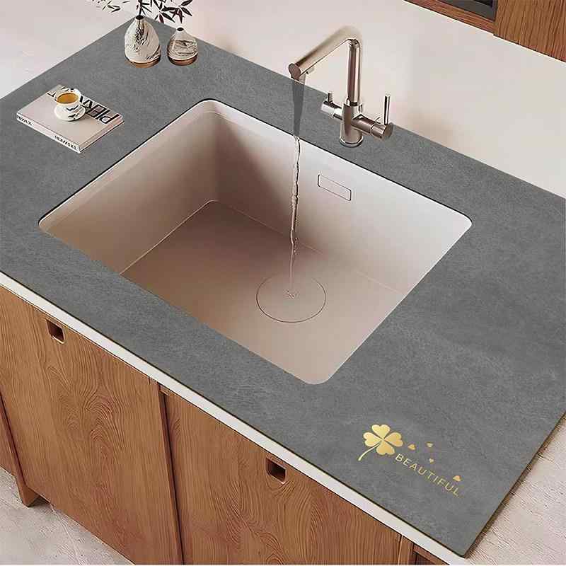 珪藻土 吸水 防滑 マット キッチン 浴室用 シンク 台面 パッド ストーブ台 水切り 蛇口周り 滑り止め 水分吸収 耐久性 衛生 クリーン・スタイル: 簡約現代・主な素材: 珪藻泥・サイズ展開: 40×60cm.50×80cm.60×90...