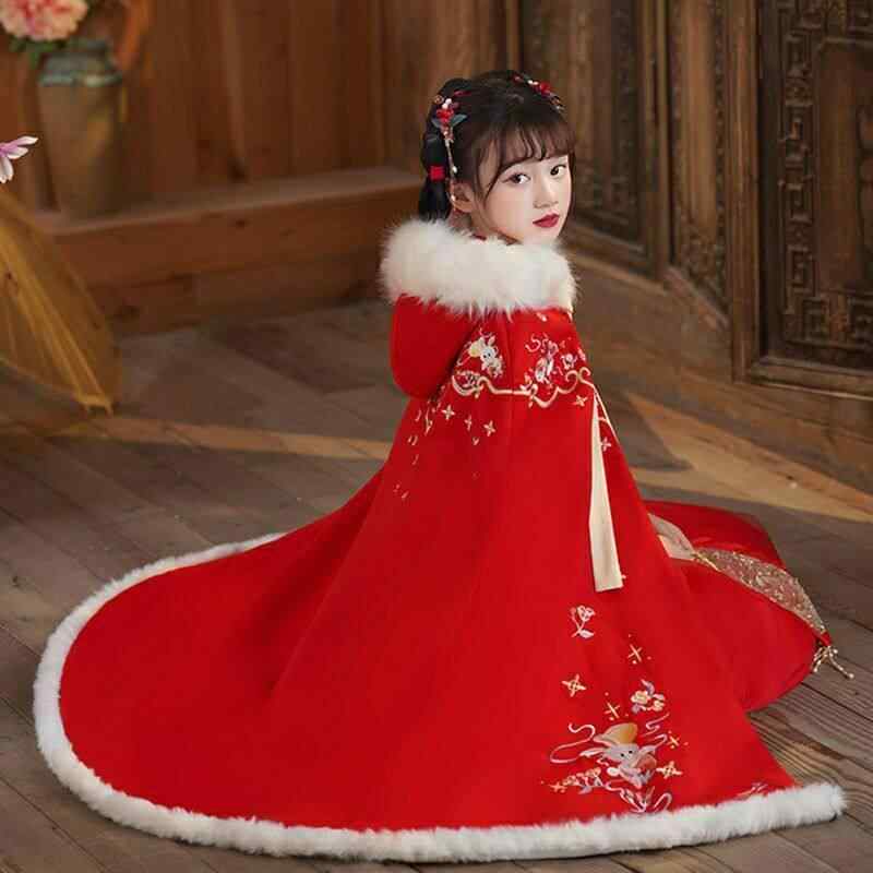 ケープ 子供用 秋冬 プリンセス 漢服風 ベビー ショール コート 厚手 暖か 保温 かわいい 軽量 普段使い・風・対象年齢: 5歳,6歳,7歳,8歳,9歳,10歳,11歳,12歳,13歳,14歳・厚み: 起毛・柄: 卡通アニメ・主な素材:...