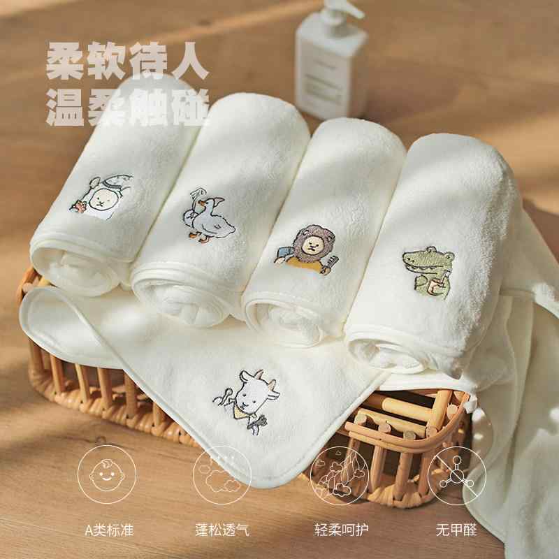 ヘアタオル 女性用 柔らかい 刺繍 吸水性 毛落ちにくい コーラルフランネル ドライヤー用 ホーム 洗顔用 髪拭き 家庭用 柔軟素材 速乾 軽量 ふんわり・スタイル: かわいい癒し系・柄: おやすみ羊ベビー.朝食の羊.清潔好きの鴨.かっこい...