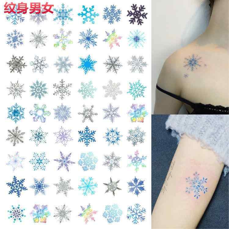 タトゥーシール 雪の結晶 クリスマス 女子用 パステルカラー 手描き 耳 鎖骨 白い雪 氷の結晶 冬 装飾 ボディシール 剥がせる 防水 かわいい 季節 アクセサリー 風 メイクアップ 補助 アイテム 淡い色合い 幻想的 モチーフ 華やか