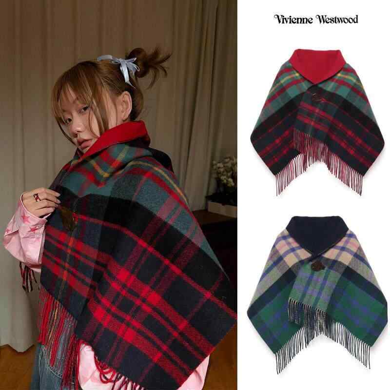 レディース 冬用 ウール タッセル 両面 格紋柄 ショール ケープ 保温 暖か スタイル 首元カバー アウター 普段使い・スタイル: 欧米風・タイプ: ショール・主な素材: 羊毛・羊毛支数: 120支・対象: 若者・形状: 長方形・機能: ...