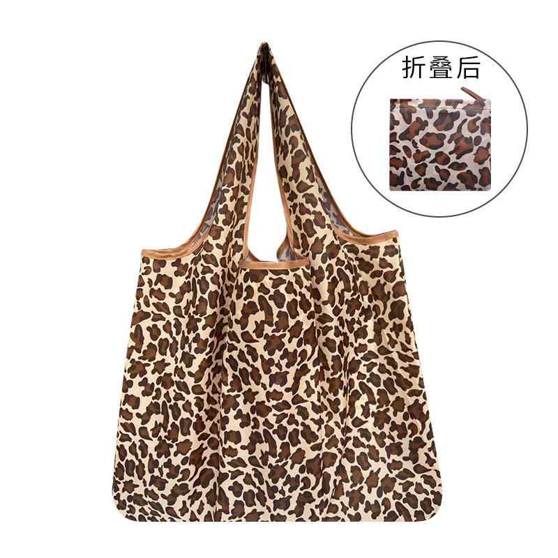 エコバッグ かわいい キャラクター柄 折りたたみ 持ち運びやすい 大容量 スーパー用 ショッピングバッグ 雑貨入れ 野菜買い 環境配慮 手提げタイプ 日常使い 軽量 トートスタイル・主な素材: オックスフォード布・柄: 豹紋.波斯猫.草莓....