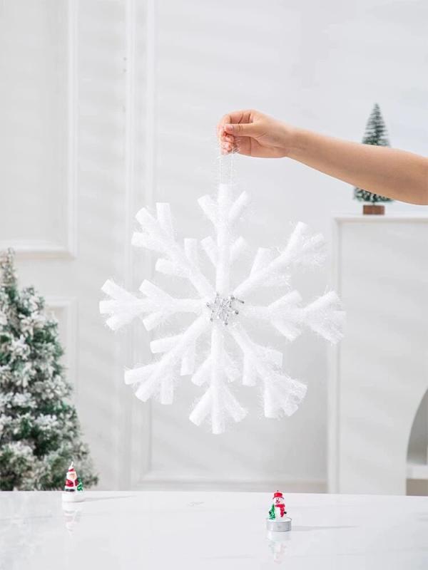 クリスマス飾り 雪の結晶 立体 発泡 大型 ガーランド 冬 インテリア 壁掛け 室内用 ホワイト デコレーション