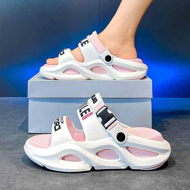 サンダル レディース 厚底 夏 ビーチ スポーツ 兼用 スカート コーデ 穴あき 屋外用 軽量 伸縮性・スタイル: カジュアル・柄: 配色・アッパー高さ: 10cm未満・サイズ: 32,33,34,35,36,37,38,39,40,41,...