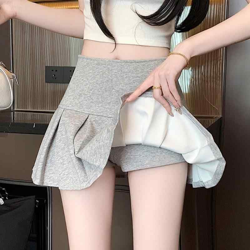 プリーツスカートパンツ レディース 春夏 テニス ハイウエスト Aライン ミニ 見え防止 ヒップハグ スポーツ アクティブ レトロ・・ウエスト: 高腰・主な素材: ポリエステル100%・スカート形状: プリーツスカート・スカート丈: ショー...