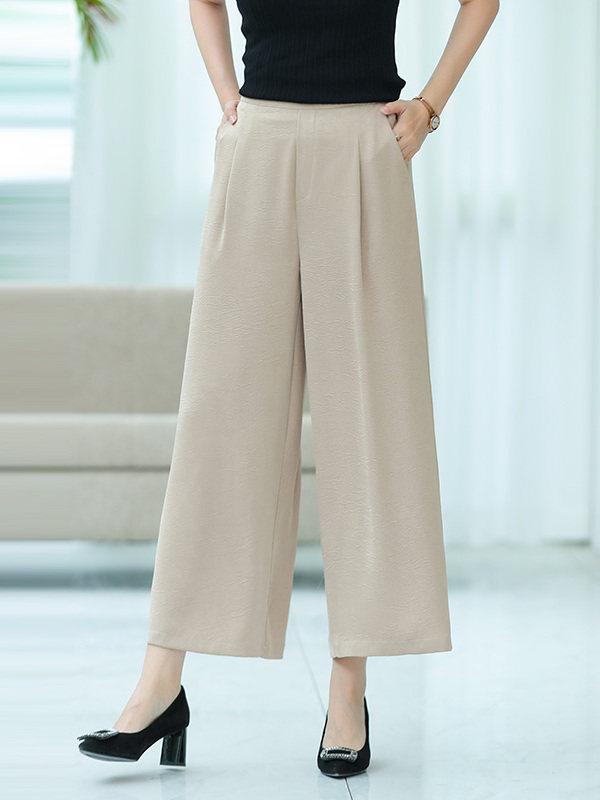 パンツ レディース 夏用 薄手 ハイウエスト 9分丈 ワイドレッグ ゆったり スリム カジュアル 快適 普段使い ママ向け・・ディテール: ポケット・腰位置: 高腰・丈: 9分丈・サイズ展開: L,XL,2XL,3XL,4XL・主な素材: ...