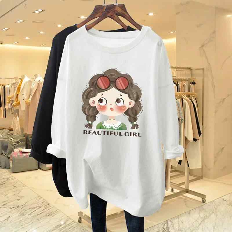 長袖Tシャツ レディース 大きいサイズ 綿 ゆったり インナー トップス ベースレイヤー 春秋 室内着 レイヤード 伸縮性 通勤用 普段使い・カテゴリ: Tシャツ・.韓版・服のシルエット: ゆったり・袖の形: 標準・適用シーン: カジュアル...