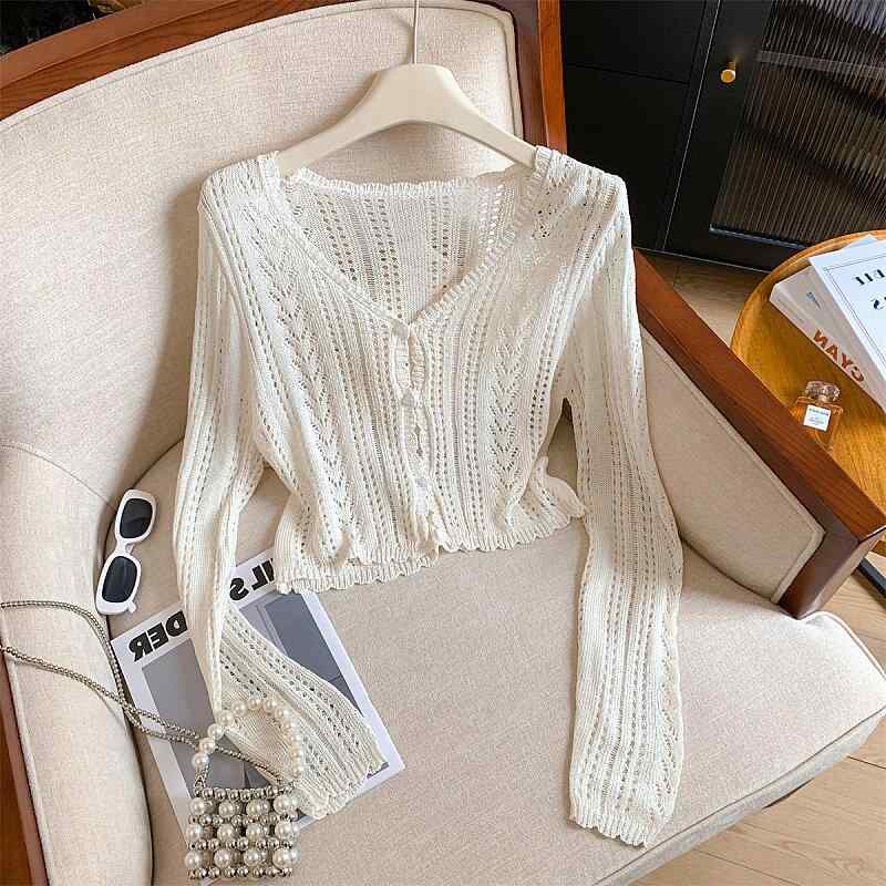 カーディガン レディース 夏用 薄手 長袖 日焼け防止 透け かわいい 短め アウター UVカット メッシュ 軽量 通勤 普段使い ブラック ピンク系 アイボリー・スタイル: 甘美・版型: スリム・要素: 透け・主な素材: ビスコース100...