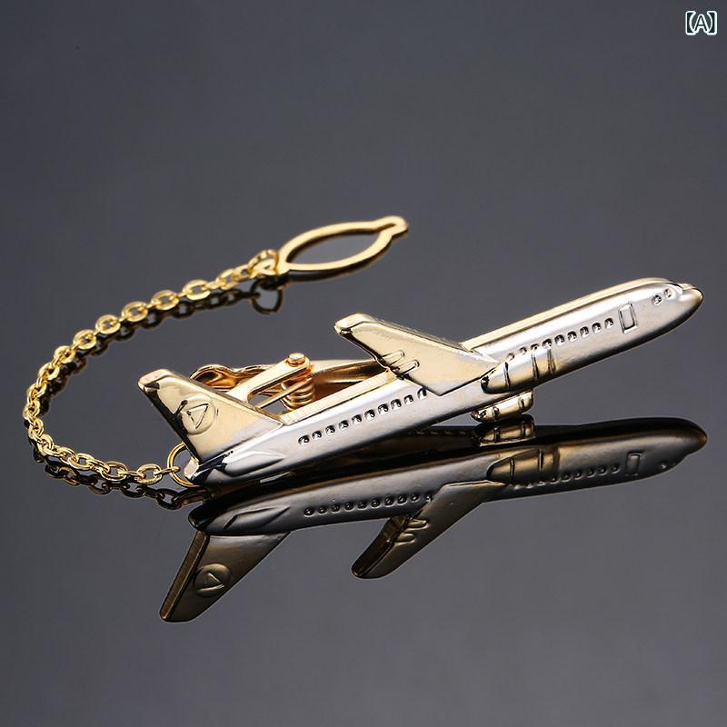 ネクタイピン メンズ 飛行機モチーフ 高級感 韓国 結婚式 スーツ用 フォーマル アクセサリー スタイリッシュ ビジネス