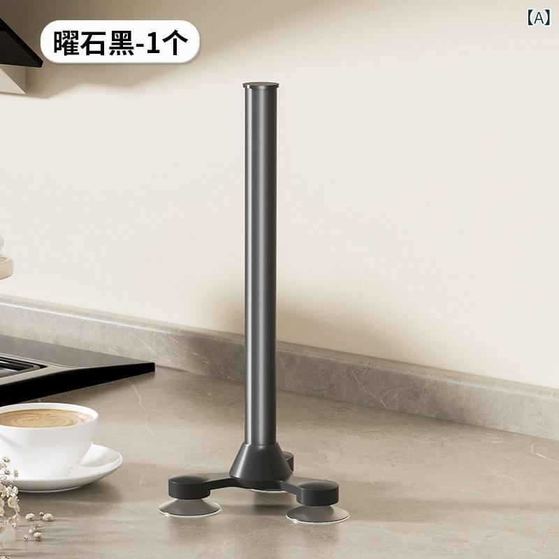 キッチン 収納ラック ペーパータオル ホルダー ラップフィルム 収納 吸盤 固定 使い捨て クロス ホルダー 立て型 キャビネット 対応 コンパクト 便利 多機能・スタイル: 簡約現代・機能: 収納・層数: 1層・素材: 太空アルミニウム・...