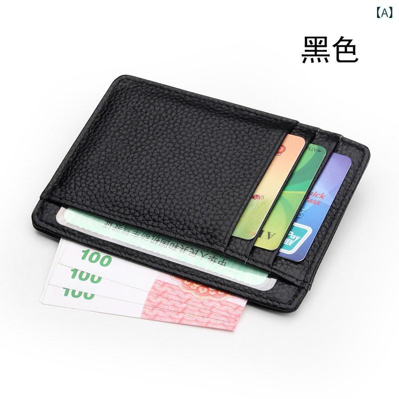 カードケース メンズ レディース 薄型 小型 レザー調 コンパクト カードホルダー 免許証入れ カードクリップ 多機能 日常使い 財布代わり 軽量 収納便利・スタイル: ビジネス/OL・裏地: ポリエステル・対象: 若者・形状: 箱型・素材...