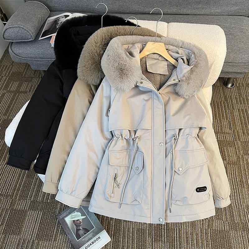 レディース 冬用 短丈 厚手 保暖 綿 ジャケット カーゴスタイル ウエストシェイプ アウター 暖か コットン コート 普段使い 軽量・簡約・シルエット: スリム・要素: ポケット・袖型: 標準・裏地: ポリエステル・対象年齢: 30-34...