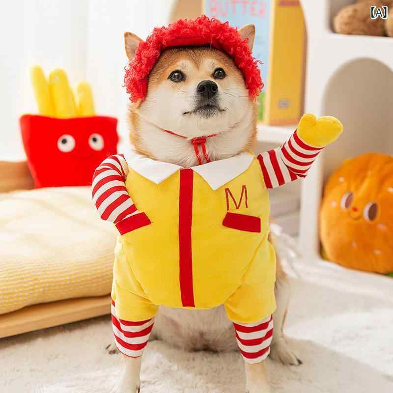 犬服 柴犬 コーギー 用 変身 コスチューム かわいい 変装 ゴーカイ スタイル ペット 衣類 遊び心 満載 コスプレ・スタイル: カジュアル・主な素材: ポリエステル・カラー展開: 洛克黄.搞怪hello・サイズ展開: S（4-14kg）...