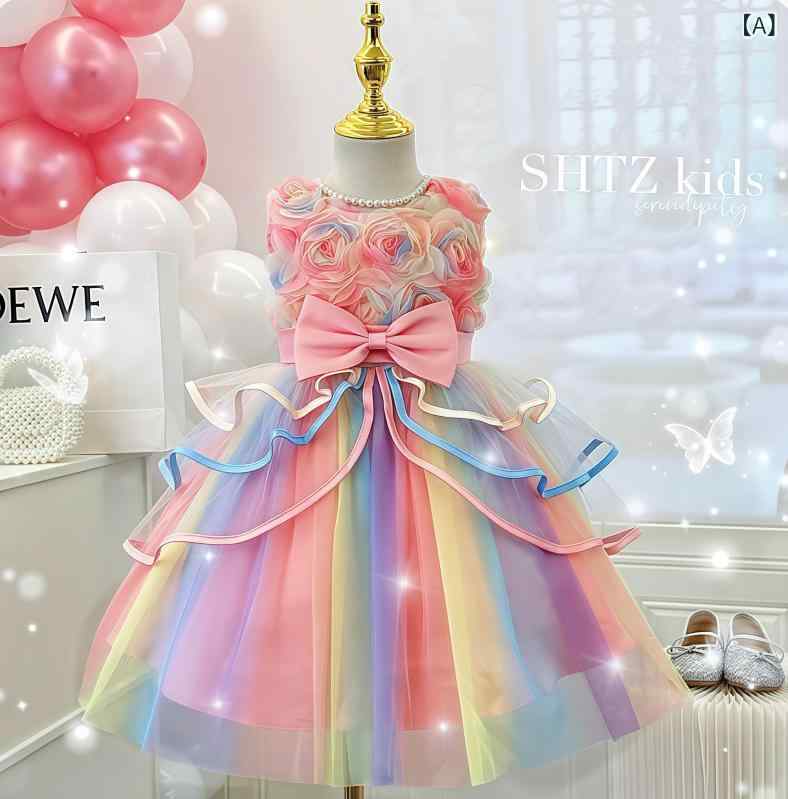 ワンピース 女の子 ベビー 無袖 夏用 花柄 プリンセス スタイル 高級感 かわいい スタイリッシュ パーティー フォーマル ドレス・スタイル: 韓版・主な素材: 混紡・スカート型: プリンセススカート・袖丈: 短袖・柄: 無地・対象性別:...