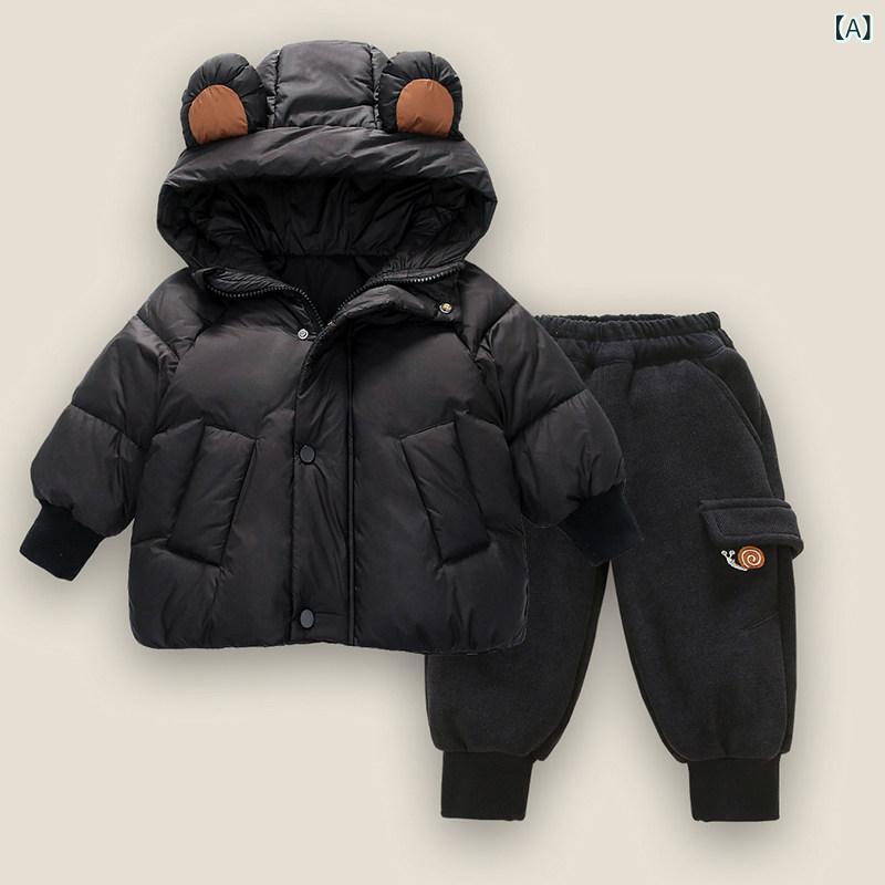 ダウンジャケット キッズ 男の子 女の子 ベビー 冬用 軽量 薄手 白鴨ダウン 乳幼児 セット 暖か 普段使い アウトドア・スタイル: 韓国・シルエット: ゆったり・主な素材: ポリエステル100%・充填材: 白鸭绒90-95%・柄: 無地...