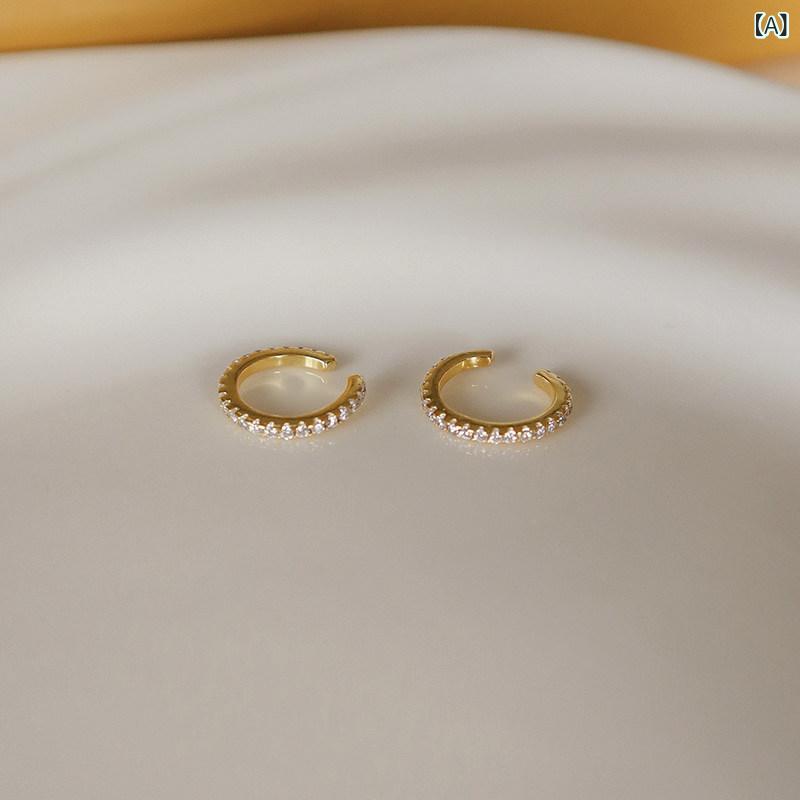 女性用 耳骨クリップ 銀 キラキラ 精巧 シンプルリング ピアス不要 イヤーカフ シルバーアクセサリー 軽奢 高級感 エレガント 独特 個性的 ファッション小物 日常使い 華奢・カテゴリ: アクセサリー・スタイル: 日韓・主な素材: 925...