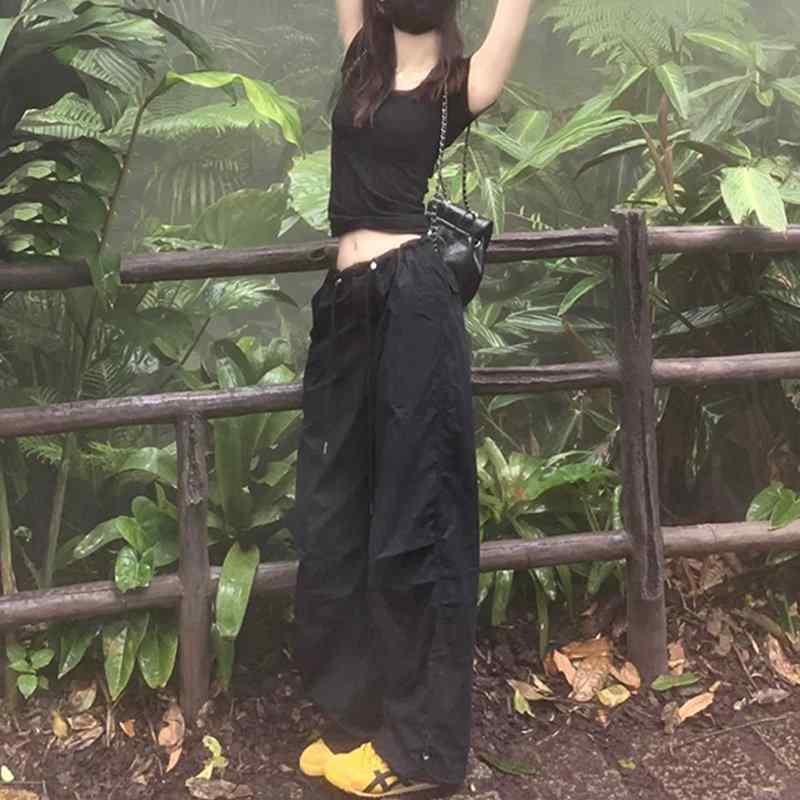 カーゴパンツ レディース ブラック 接触冷感 夏用 薄手 ストレート アウトドア ハイキング 速乾 吸湿 軽量 機能性 ズボン・パンツタイプ: ワイドレッグ・厚み: 通常・ウエスト位置: ハイウエスト・パンツ丈: ロング・サイズ展開: XS...