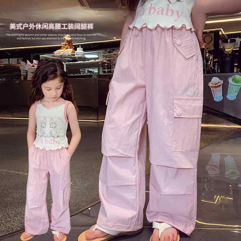 パンツ 女の子 夏用 ハイウエスト ワイドレッグ カーゴパンツ アメリカンスタイル ミリタリー スポーツ カジュアル 普段使い アウトドア 軽量 伸縮性・カテゴリ: カジュアルパンツ・スタイル: 韓国・パンツ型: ワイドレッグ・ウエスト: ...