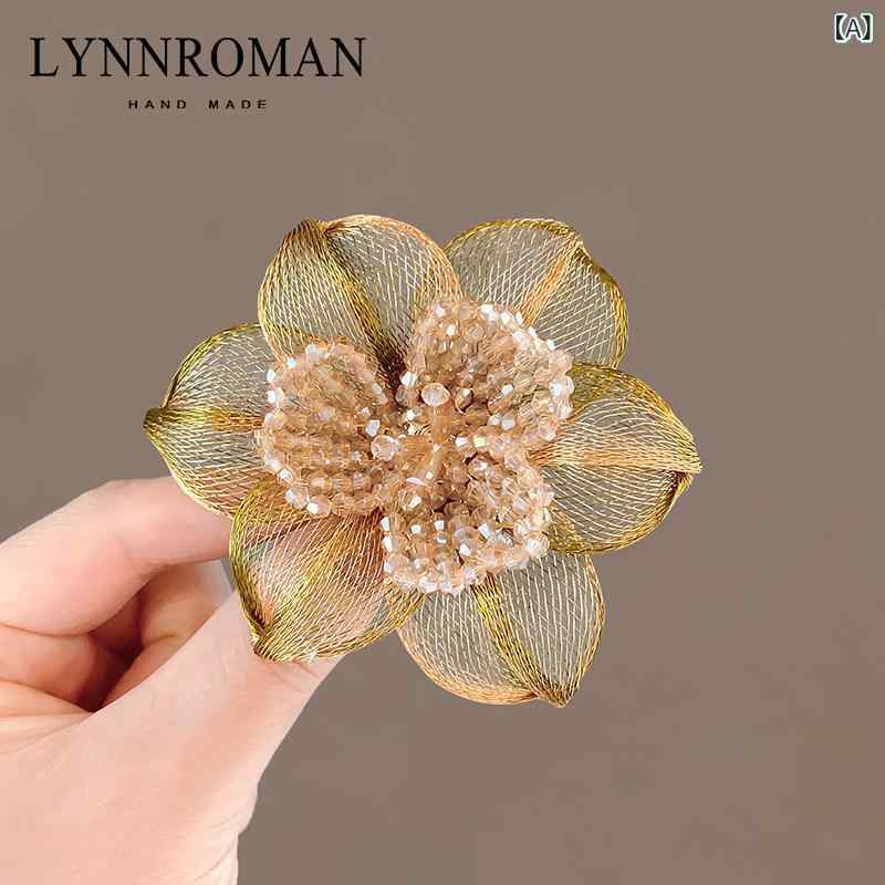 ブローチ 女性用 銅線 花モチーフ 高級感 服飾 アクセサリー 胸花 かわいい 装飾品・スタイル: 復古/宮廷・素材: 合金/銀メッキ/金メッキ・インセット素材: 合金に人工宝石/半宝石・柄: 花・対象: 女性・カラー: 銅線花朵