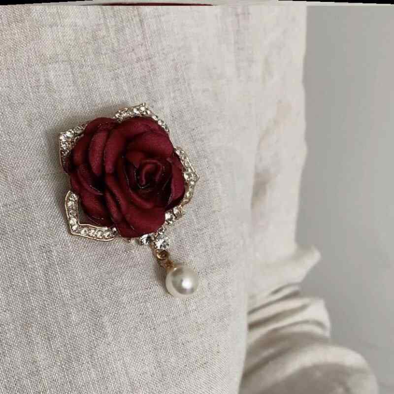 女性用 ブローチ 花モチーフ 布 シンプル 爽やか 上品 スーツ フォーマル アクセサリー ピン 別針 胸花・柄: 植物花卉・スタイル: 日韓・カラー展開: ワインレッド.ピンク.紫.グリーン.ブルーグレー.ネイビー