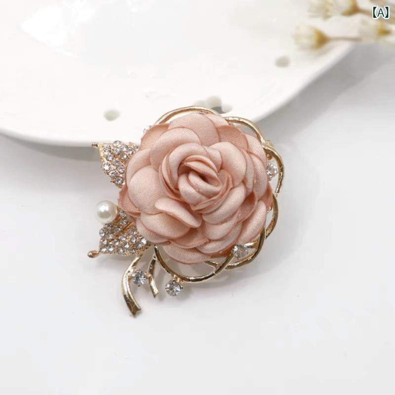ブローチ バラ 花 コサージュ 布 上品 アクセサリー ファッション 装飾品 かわいい ピン 胸飾り エレガント 日常使い コーディネート・カテゴリ: アクセサリー・カラー展開: ピンク.レッド.紫芋.ブルーグレー