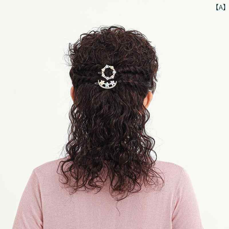 ウィッグ レディース ロング ミディアム 巻き髪 ヒューマンヘア ママ ヘアスタイル ウールカール ハーフアップ アップスタイル 自然 スタイリング 日常使い・スタイル: 自然・カラー展開: 黒真髪.深棕色真髪.浅棕色真髪（黄みあり）.酒紅...
