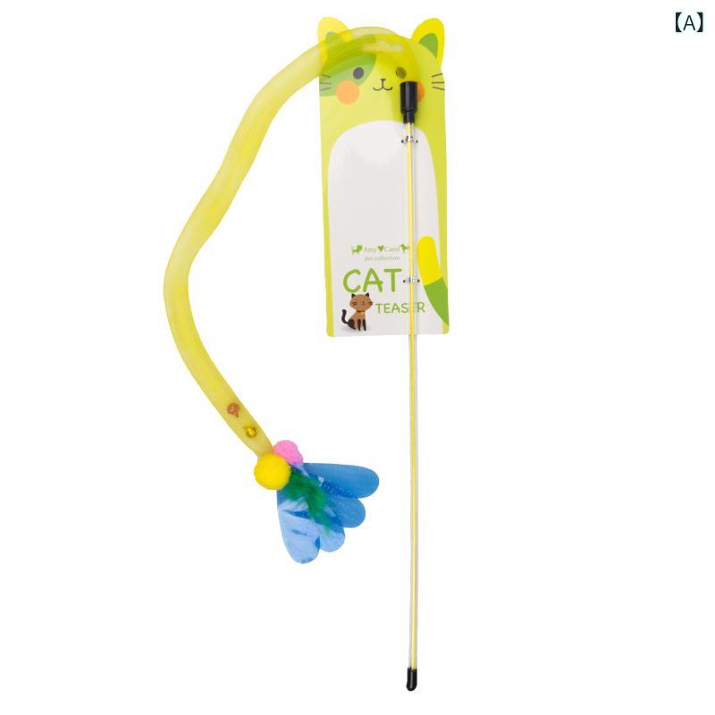 猫玩具 猫じゃらし 弾力ネット 鈴付き 猫犬対応 耐久素材 耐咬み おもちゃ 遊び道具 室内用 軽量 柔軟性 安全素材