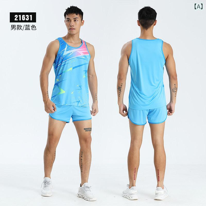 メンズ レディース 速乾 ランニングウェア タンクトップ セット トレーニング 競技服 マラソン 陸上競技 吸湿速乾 アウトドア スポーツ トップス 通気性 軽量・カテゴリ: 陸上競技服セット・対象: 男性・下装長: 65cm・運動タイプ:...