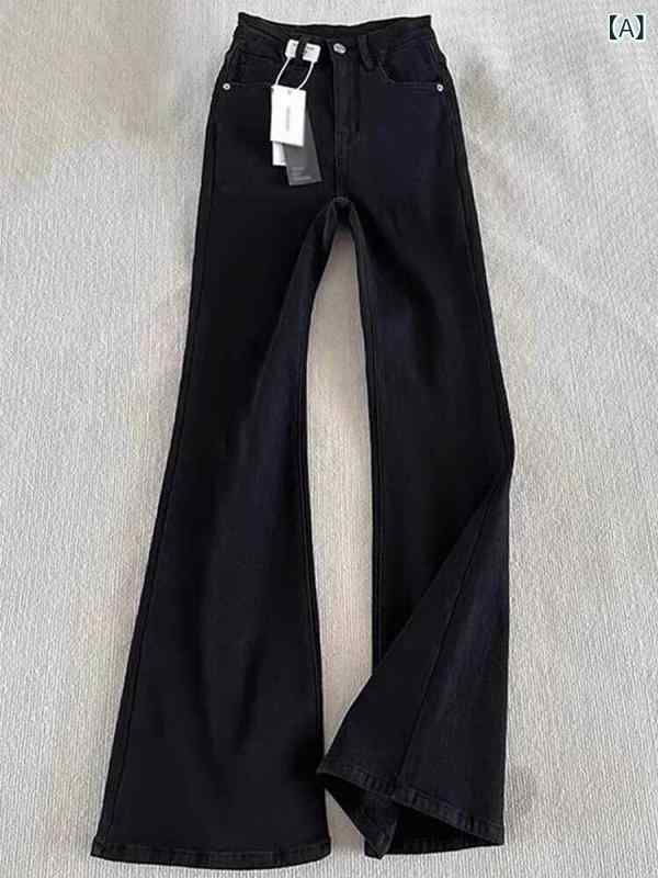 メンズ デニムパンツ 黒 ストレート 微フレア スリムフィット 細見え 春秋 ストリート アメリカンスタイル 普段使い 伸縮性 吸湿速乾・ウエスト位置: ミッドライズ・丈: ロング・サイズ展開: S.M.L.XL.2XL.3XL・主な素材:...