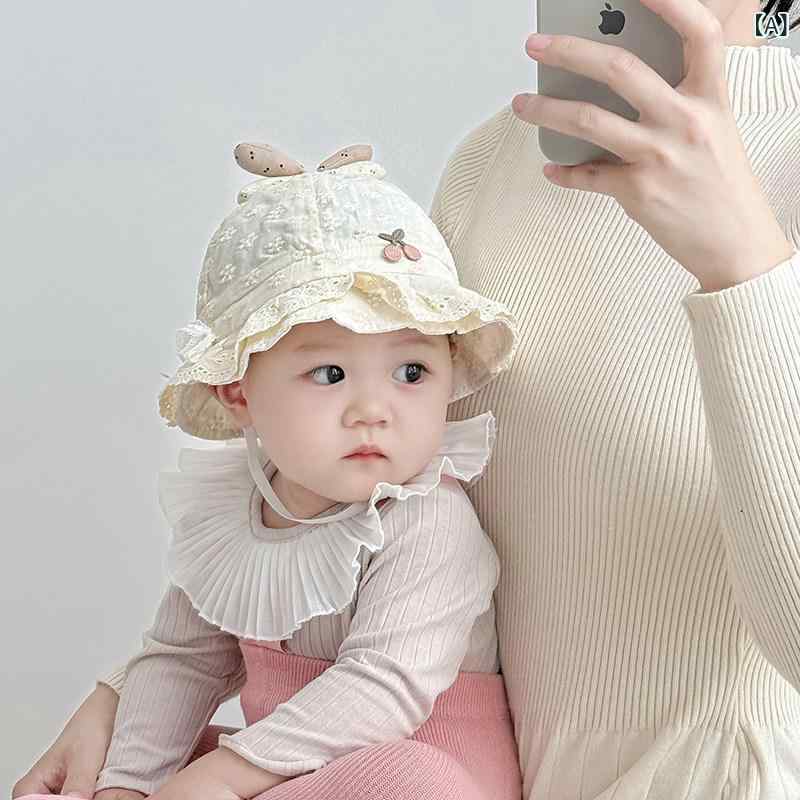 ベビー 帽子 新生児 フィッシャーマンズハット ボンネット 綿100% 防風 秋冬 かわいい スタイリッシュ 室内外 普段使い 軽量 柔らかい ピンク ブルー・スタイル: カジュアル・帽子タイプ: 漁夫帽・帽頂スタイル: 丸頂・帽檐スタイル...