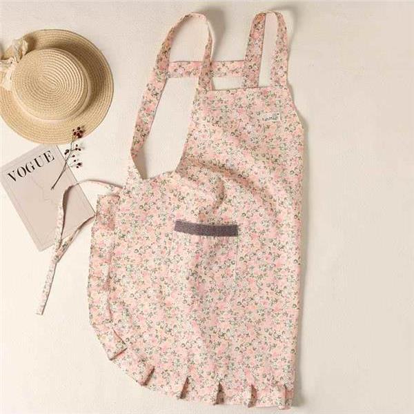 エプロン 女性用 フレンチカントリー 小花柄 夏用 薄手 通気性 防汚 ウエストタイプ オフィス作業 かわいい 軽量 普段使い・スタイル: 韓国・対象: 女性・素材: ポリコットン・用途: 防汚・サイズ展開: フリーサイズ・カラー展開: ピ...