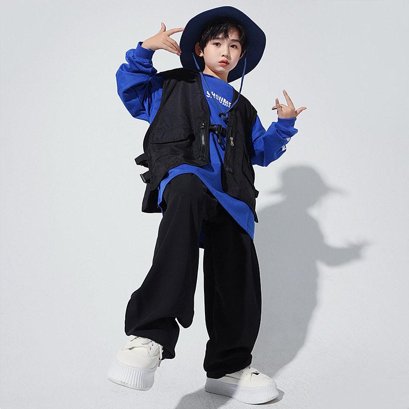 キッズ ヒップホップ ダンス パフォーマンス衣装 男の子 ベスト セット 女の子 セット ストリート スタイル 子供用 ステージ コスチューム 動きやすい ・対象年齢: 17歳以下・サイズ展開: 110cm,120cm,130cm,140c...