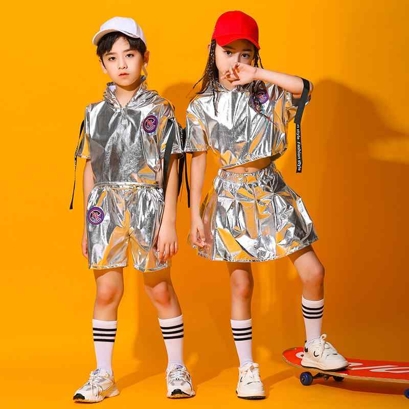 ダンス衣装 キッズ 男の子 ストリートダンス ヒップホップ セット ジャズダンス ドラム パフォーマンス カジュアル ファッション スタイル・適用年齢: 3歳から14歳・スタイル: ヒップホップ・適用性別: 男女共通・カラー展開: 男用短袖...