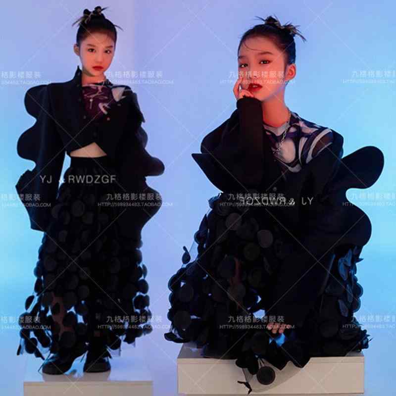 キッズ ステージ 衣装 ランウェイ パフォーマンス 個性派 誇張 子供 写真 撮影 芸術 照 ユニーク スタイル 競技 用 コスチューム