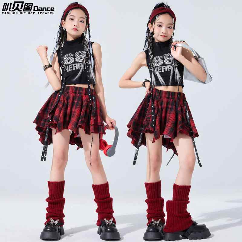 女の子 子供服 ダンス衣装 ジャズダンス ストリートダンス ヒップホップ セット パフォーマンス ステージ 伸縮性 軽量 動きやすい 普段使い・スタイル: ヒップホップ・適用ダンスタイプ: ジャズダンス・適用性別: 女性・適用年齢: 4歳....