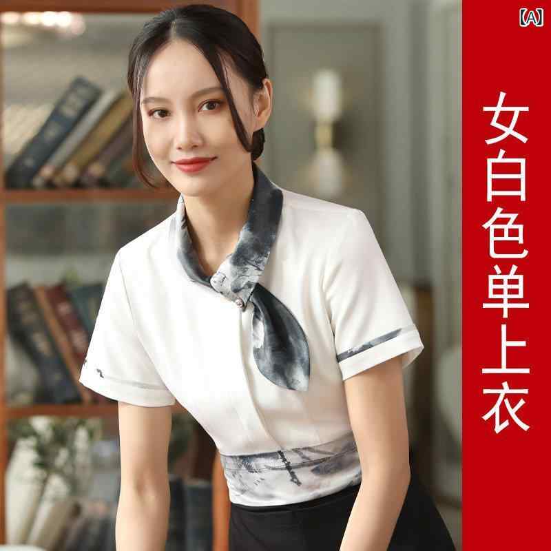 ユニフォーム メンズ 夏用 短袖 中国風 ホテル スタッフ 飲食店 火鍋店 茶楼 従業員 セット 軽量 通気性 吸湿速乾 綿素材 シンプル ・主な素材: ポリエステル100%・サイズ展開: M.L.XL.XXL.XXXL.4XL.5XL・柄...