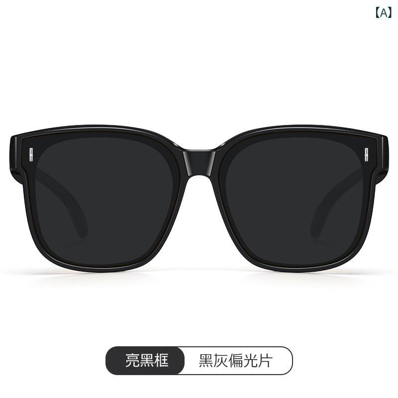 サングラス メンズ レディース 偏光レンズ 近視対応 運転用 外掛け式 UVカット 夏用 大フレーム 軽量 クリアビューメガネ ケース付き 防眩 長時間使用 快適フィット・機能: UVA防護.UVB防護.偏光.遮光・スタイル: 個性.魅惑的...
