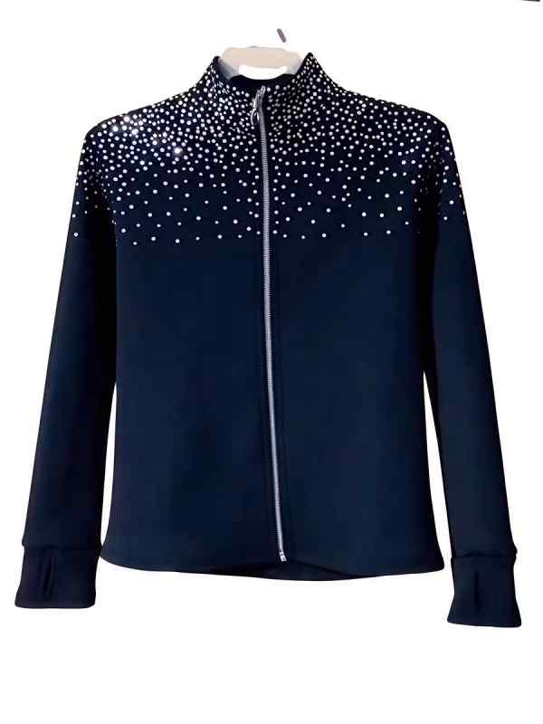 フィギュアスケート 衣装 アイススケート トレーニングウェア キッズ アダルト ユニセックス ラインストーン 装飾 セット 伸縮素材 競技用 ウィンター スポーツ・対象: 女性・カテゴリ: フィギュアスケート服