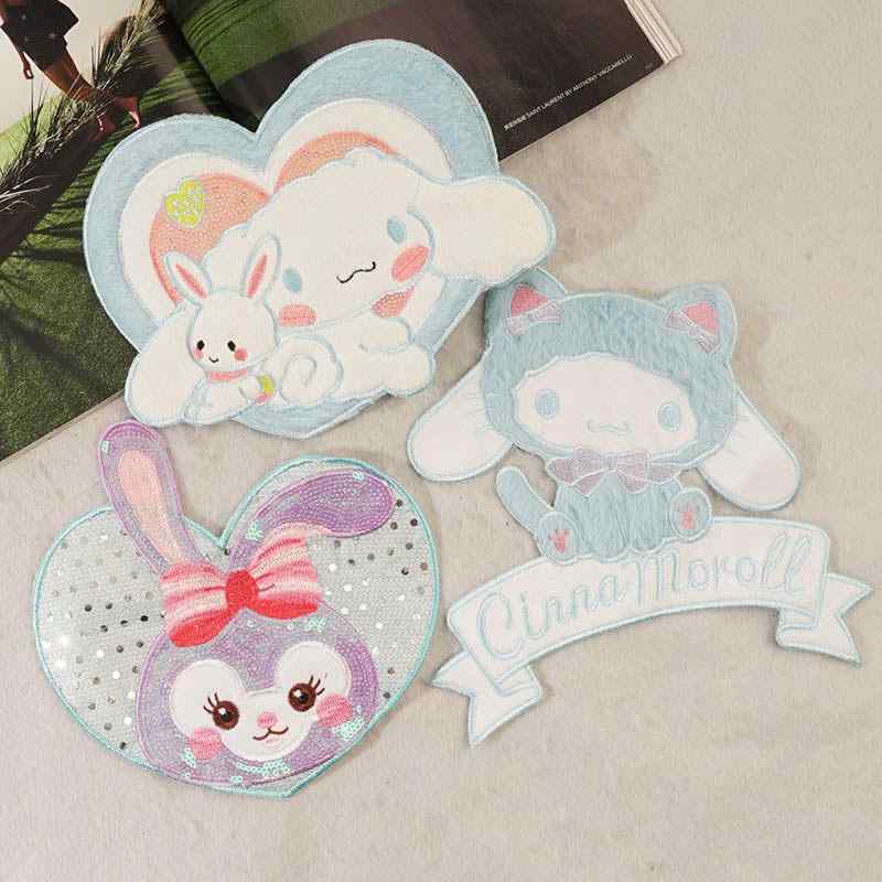 刺繍パッチ かわいい 毛绒 布 装飾 補丁 縫製 素材 手芸用 DIY アクセサリー 服飾 フェイクファー風 ぬいぐるみ調 かわいい 布 刺繍入り 服装 補助 材料 手工芸 縫い付け 可能 装飾品