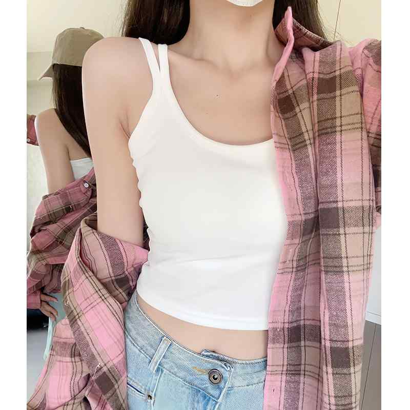 レディース キャミソール 白 綿 夏用 インナー タンクトップ 副乳隠し 美背 アメリカンスタイル 通気性 吸湿速乾 軽量 カジュアル 普段使い トップス・・フィット: スリム・主な素材: 綿92%.ポリウレタン8%・タイプ: 吊り紐・丈:...