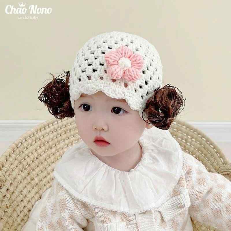 ベビー帽子 女の子 プリンセス風 ウィッグ付き かわいい 乳幼児用 春秋 おしゃれ 日常使い 軽量 柔らかい素材・スタイル: プリンセス・主な素材: 綿95%以上・帽頂形状: 丸頂・帽檐形状: 無檐・帽子タイプ: かぶり帽・対象性別: 女児...
