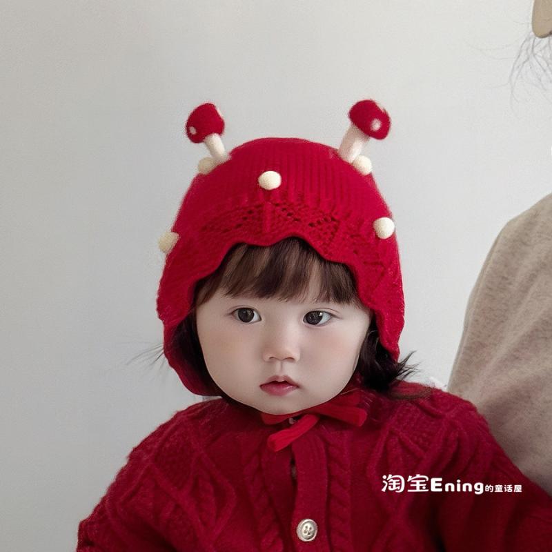 ベビー ニット帽子 女の子 秋冬 耳あて ウール 暖か かわいい 赤 保温 赤ちゃん用 萌え キャップ トップス キッズ・スタイル: かわいい・帽頂スタイル: 丸頂・帽檐スタイル: 無檐・タイプ: 耳あて帽・対象性別: 女・カラー展開: 赤...