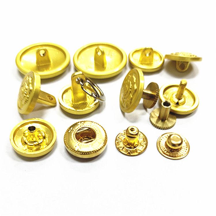 スーツ シャツ用 ボタン 金色 金属 ネジ式 肩ボタン 牡丹花柄 四つ合わせ プレス式 隠しボタン ビジネス フォーマル 装飾 耐久性 金属製 高級感