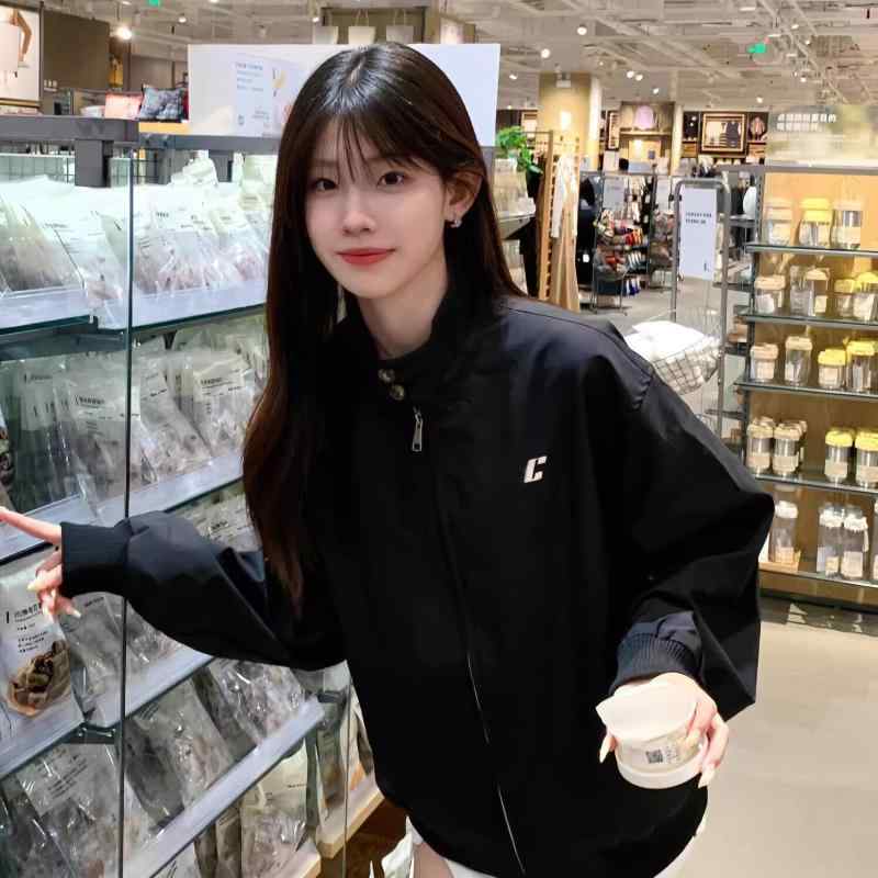 ジャケット レディース スタンドカラー 春秋 ペティート ゆったり カジュアル アメリカン 野球風 フィット トップス アウター コーディネート 普段使い・スタイル: ベーシック・シルエット: ・ディテール: ポケット・袖型: ストレート・...
