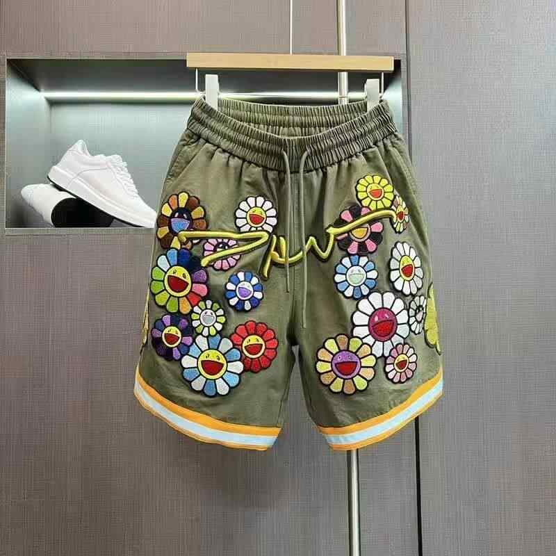 メンズ ハーフパンツ 刺繍 金糸 ひまわり柄 夏用 ゆったり カジュアル ワーク スポーツ 膝上丈 ビッグシルエット 軽量 吸湿速乾・シルエット: ・ディテール: ポケット・ウエスト位置: ミッドライズ・丈: ショートパンツ・サイズ展開: ...